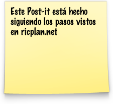Como hacer un post-it en 2 minutos – RicPlan